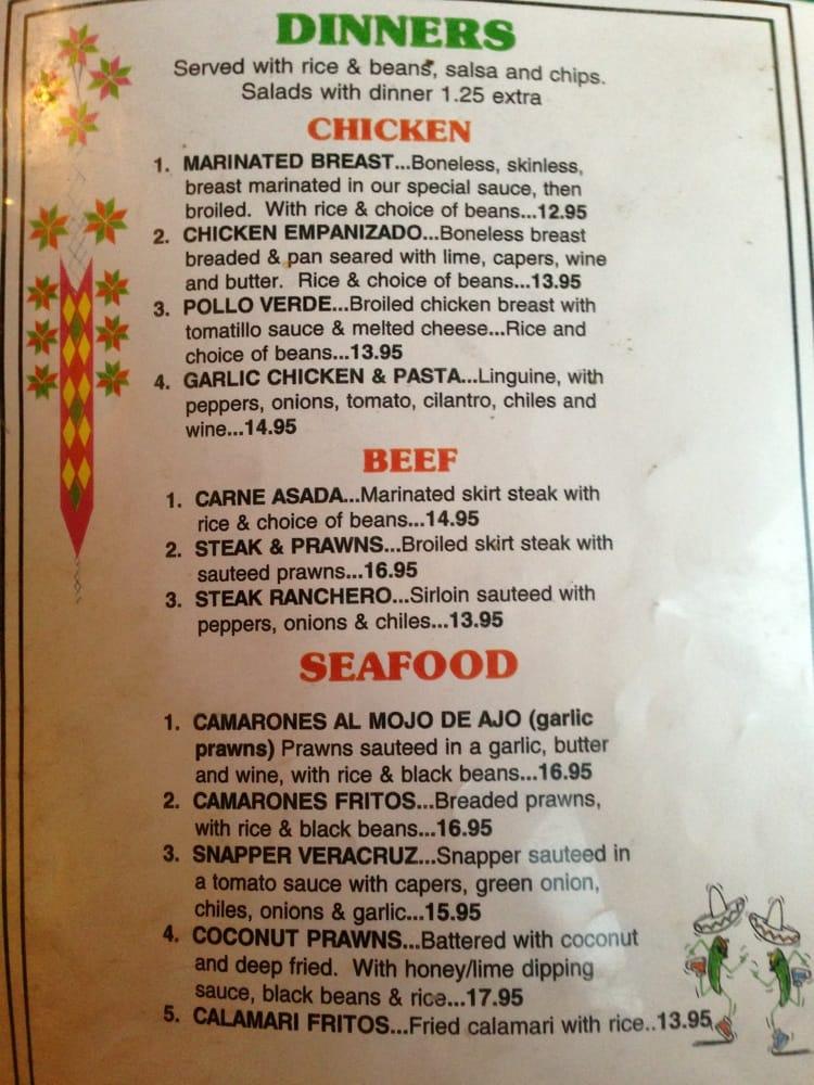 Menu at La Playa pub & bar, Pacifica, CA-1