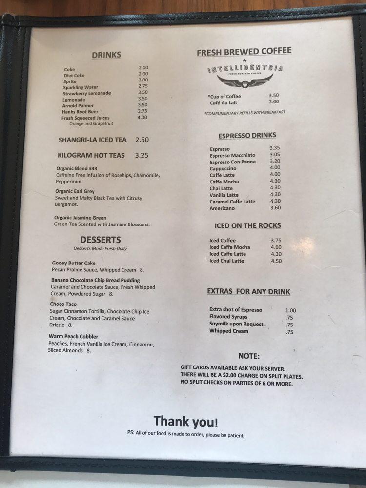 Menu at Eat Chow restaurant, Costa Mesa, Newport Blvd
