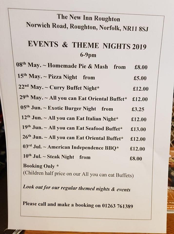 Menu at New Inn pub & bar, Roughton