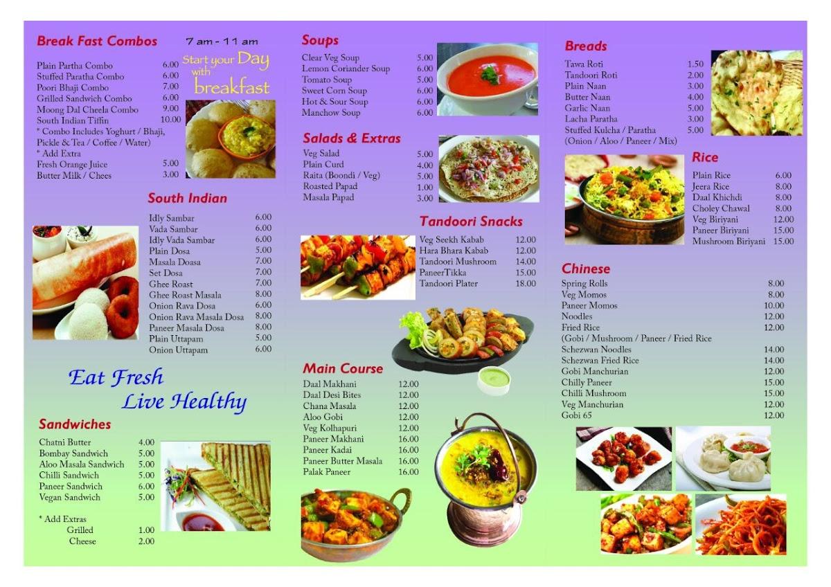 Menu at CLASSY BITES THE REAL DESI BITES Indian Restaurant, Sharjah