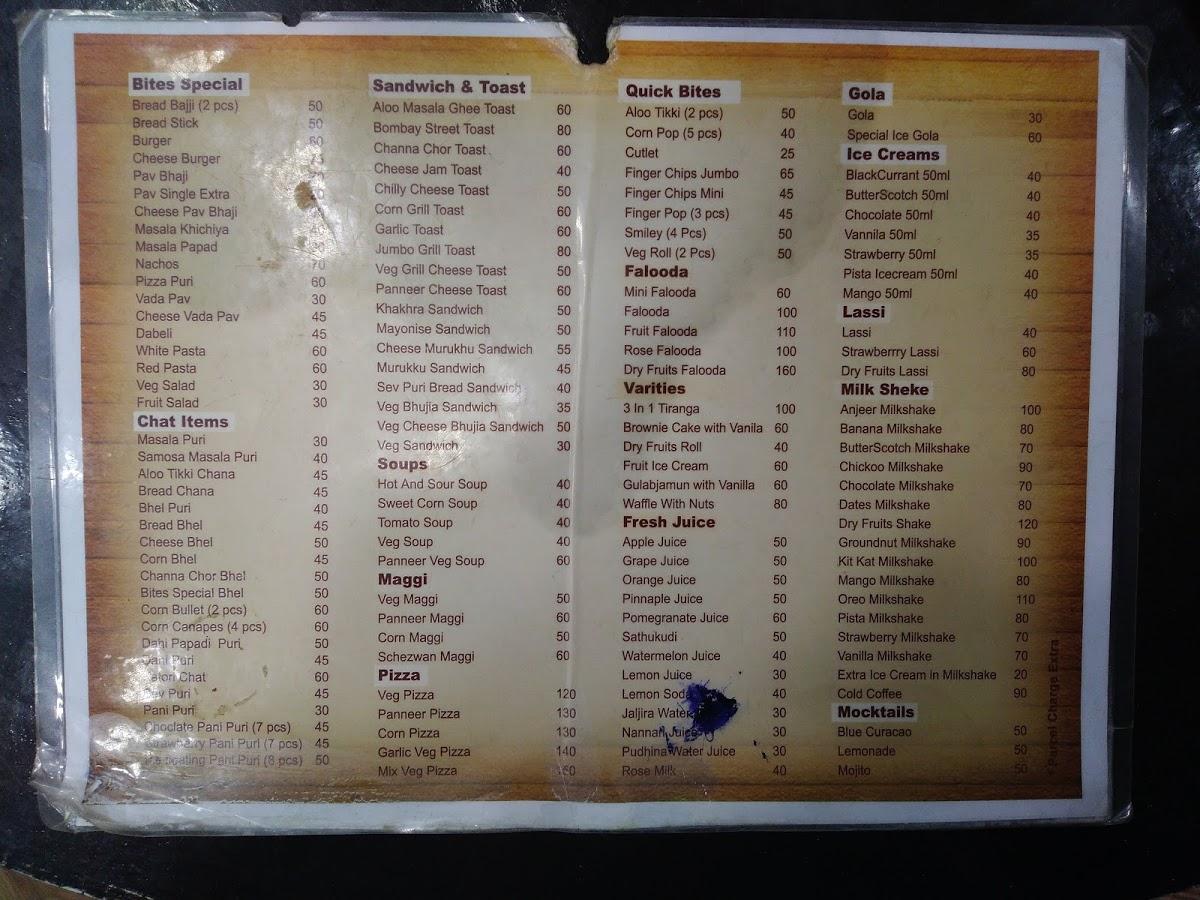 Menu at FOOD ZONE, Cuddalore