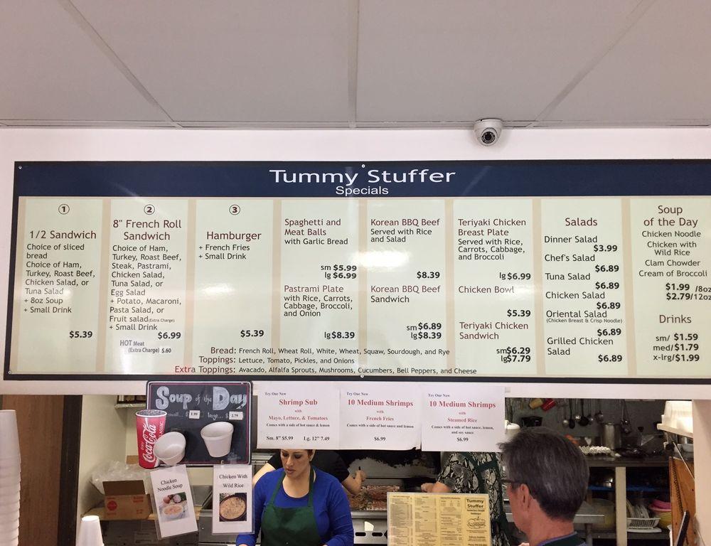 Menu at Tummy Stuffer Sandwiches restaurant, Chino