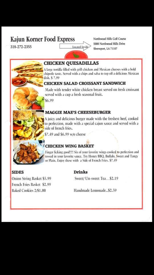 Carta de Flagstone Steakhouse, Shreveport