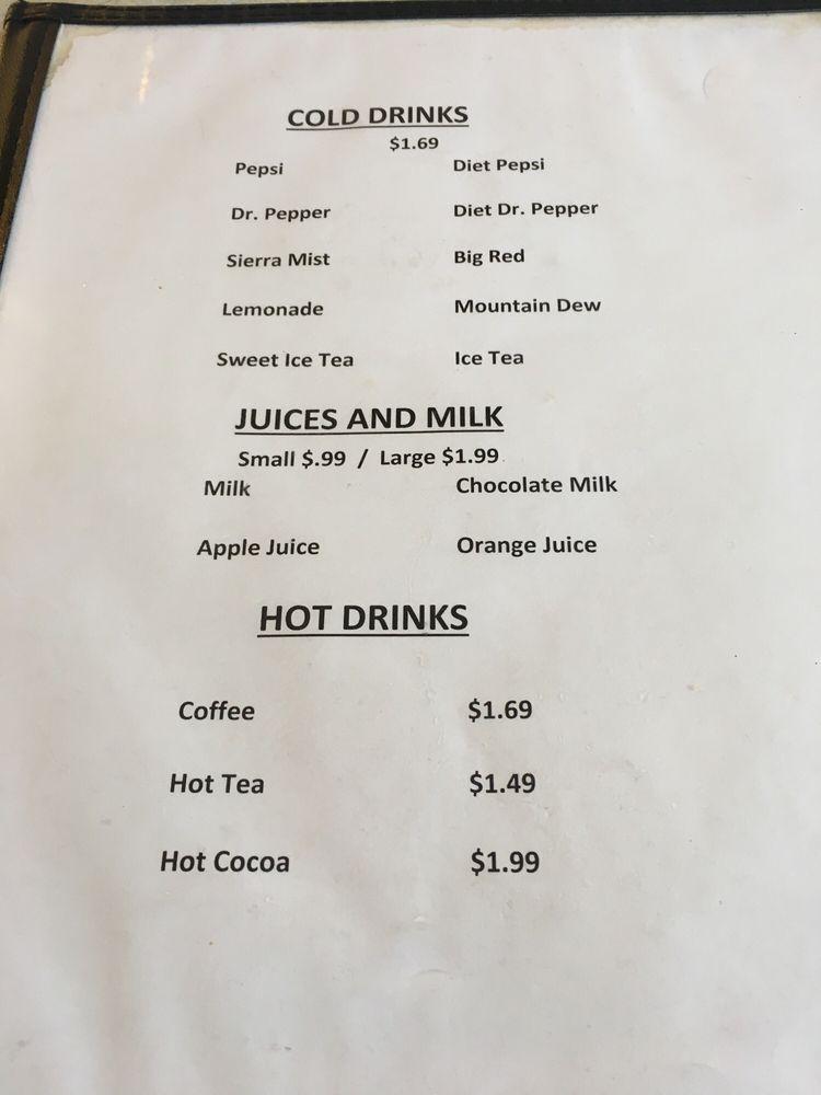 Menu at Mill Street Diner cafe, Lewisville