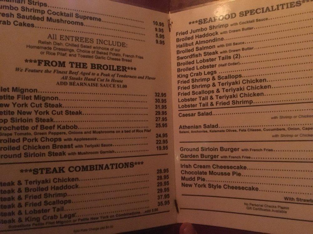 Menu at Red Fox Room and Steakhouse, San Diego