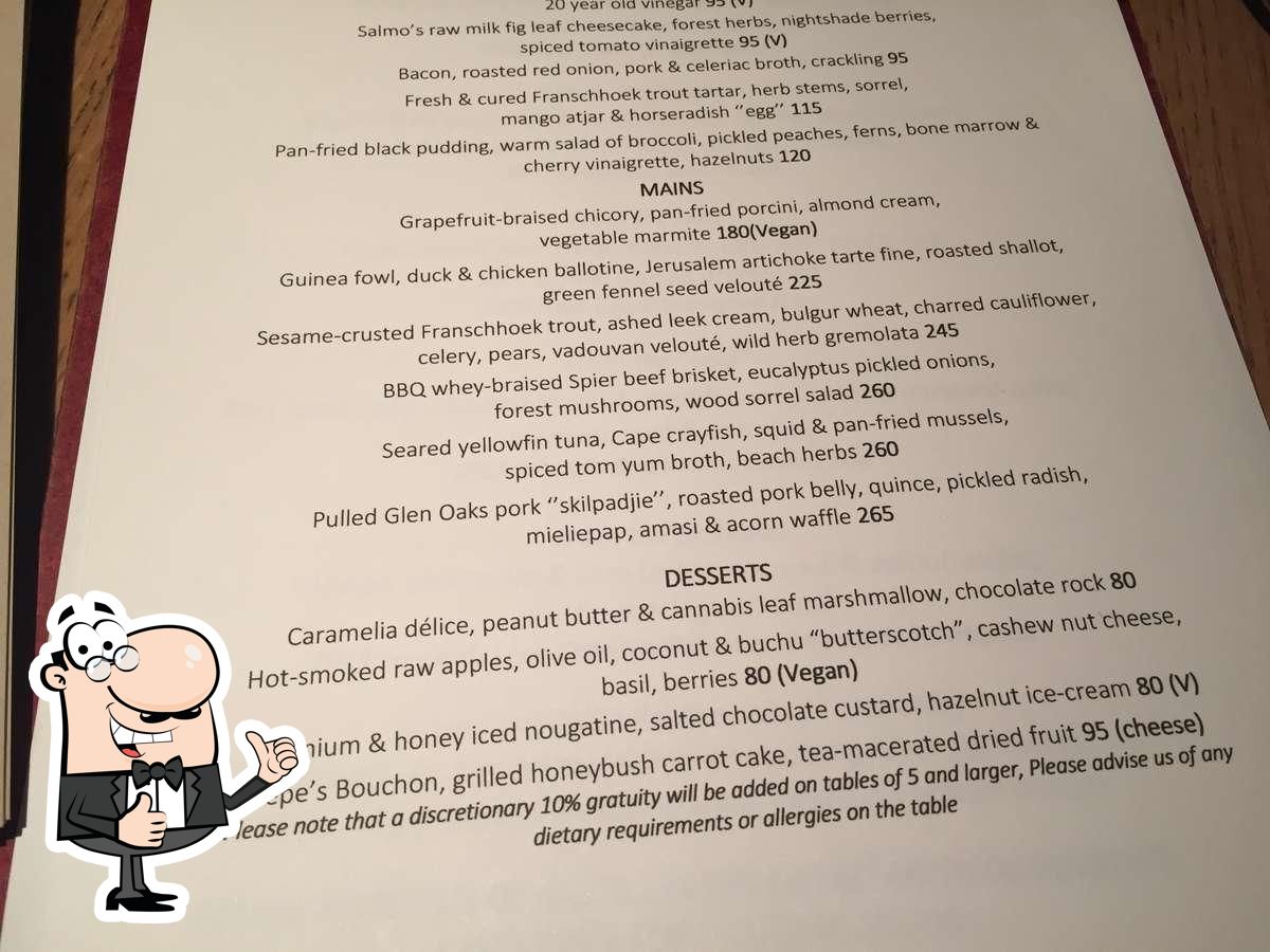 Foliage, Cape Town - Restaurant menu, prices and reviews