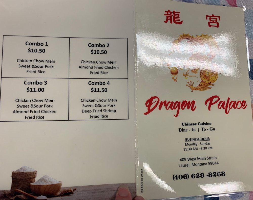 Menu at Dragon Palace restaurant, Laurel