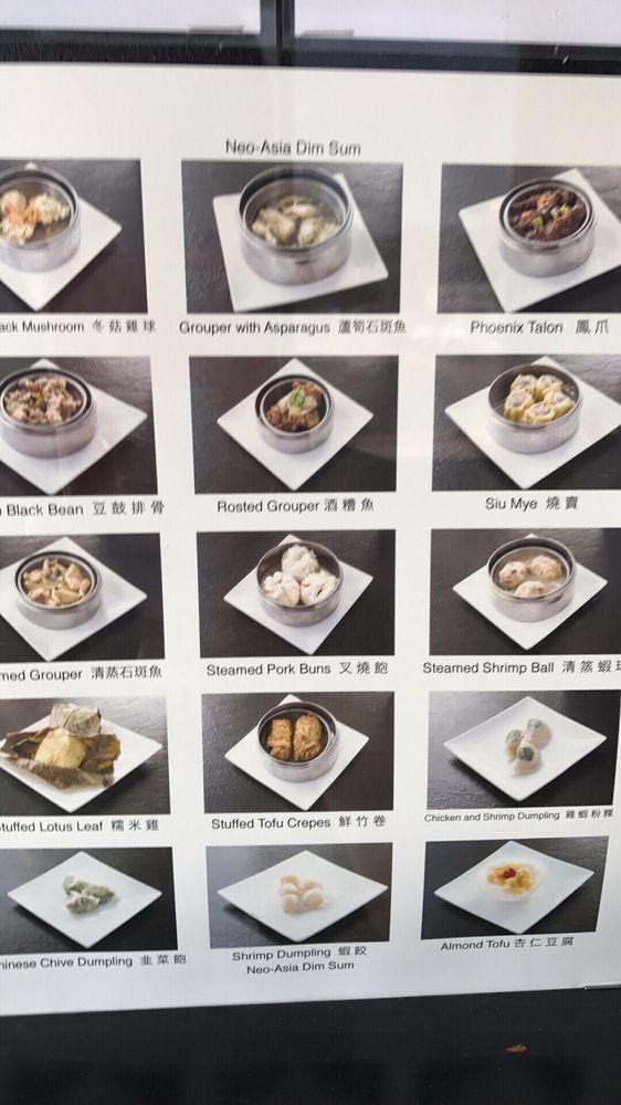 Menu at Neo-Asia Restaurant (Neo-China), Raleigh, Glenwood Ave