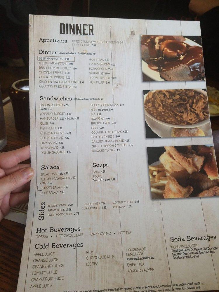 Menu at Pilgrim Family Restaurant, Findlay