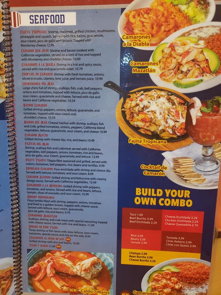 Menu at El Patron Mexican Grill restaurant, Bardstown