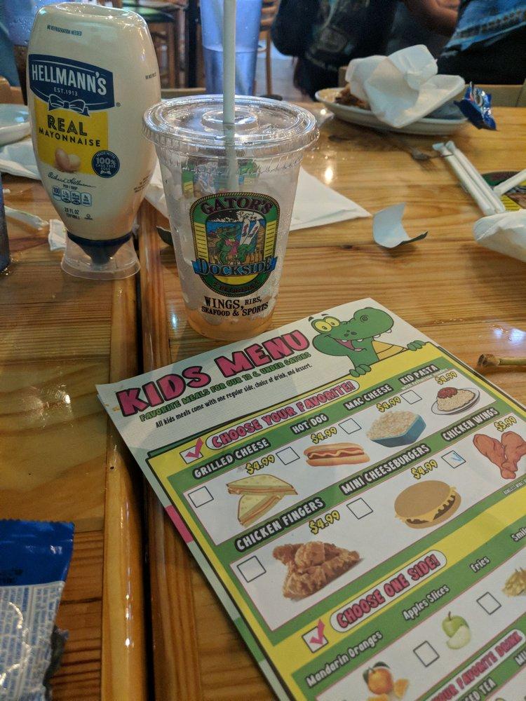 Menu at Gator's Portside Port Canaveral restaurant, Port Canaveral