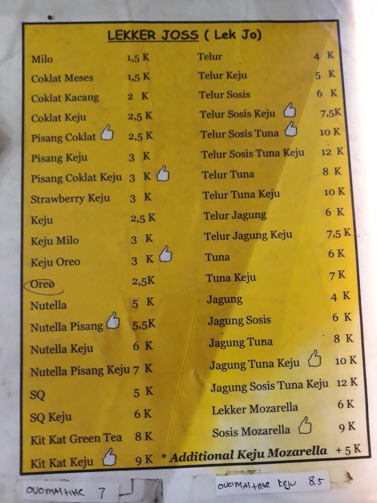 Menu at LEKKER & THAI TEA BY LEKKER JOSS cafe, Situbondo, Jl. Basuki ...