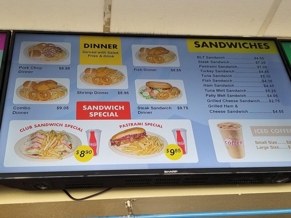 Menu at Tom's Jr. Burger fast food, Los Angeles, Daly St # 108