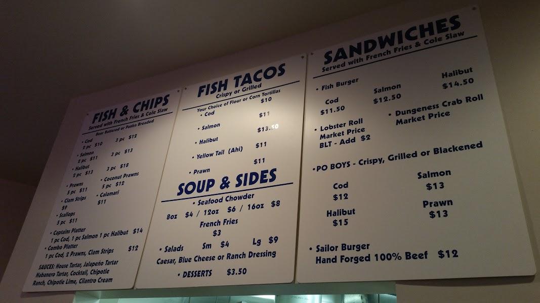 Menu at Burien Fish House restaurant, Burien