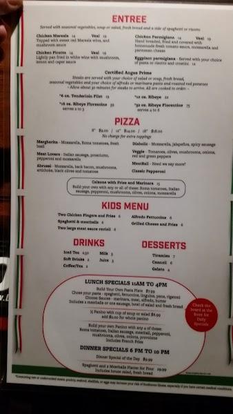Menu at The Meatball Cafe, South Padre Island
