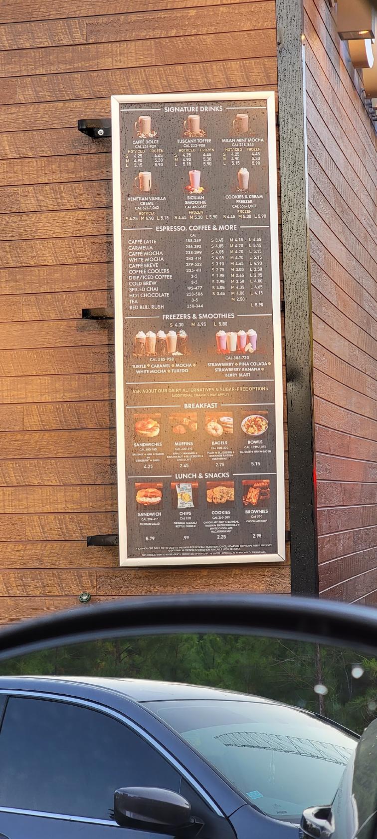 Menu at Ellianos Coffee Moultrie, Moultrie