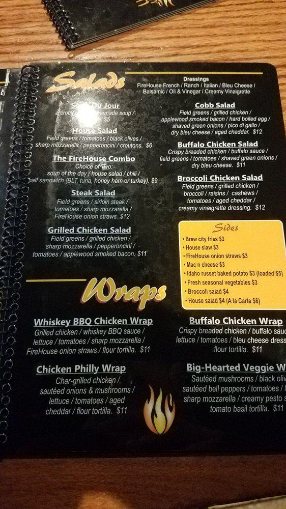 Menu at Firehouse Grille & Pub, Willoughby Hills