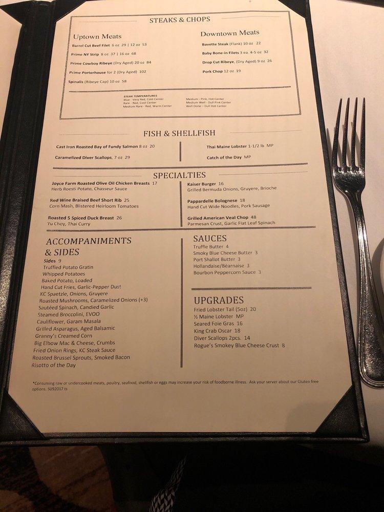 Menu at Kaiser's Chophouse pub & bar, Sandy Springs, Roswell Rd