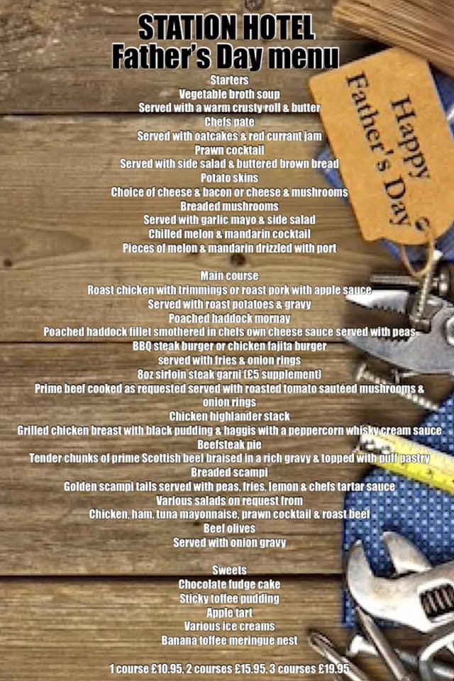 Menu at Station Hotel pub & bar, Ellon