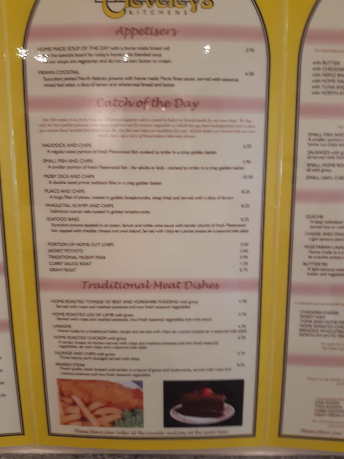 Menu at BISPHAM KITCHEN restaurant, Blackpool