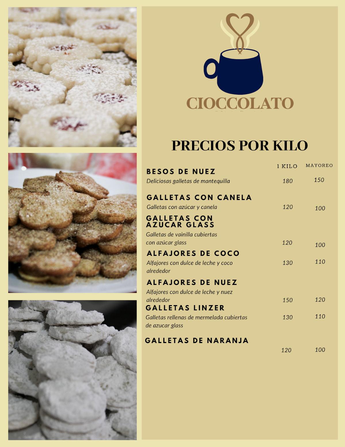 Menu at CIOCCOLATO REPOSTERÍA ARTESANAL, Altamira