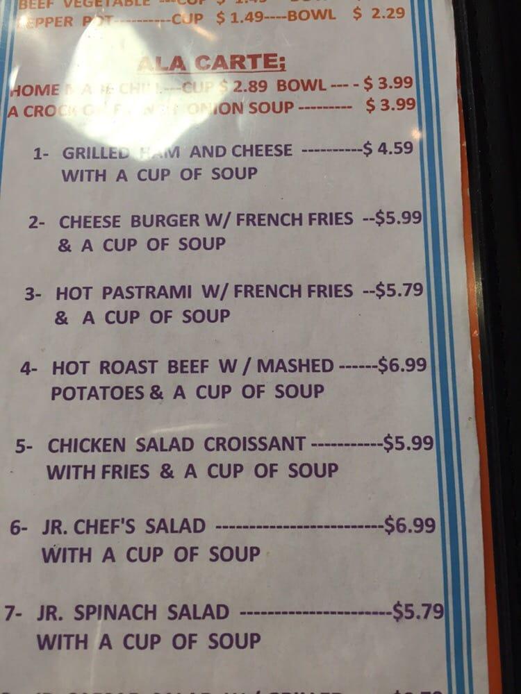Menu at Front Street Diner restaurant, Harrisburg