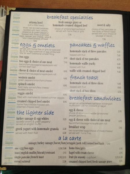 Menu at Sea Bay Cafe, Ocean City