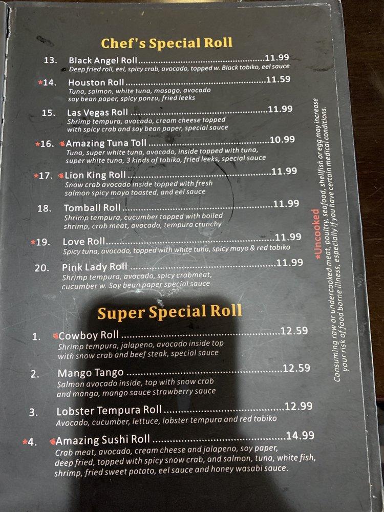 Carta del restaurante Super Yummy, Tomball, Farm to Market 2920 #160