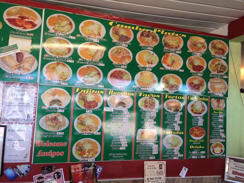 Menu at Alfonso's Mexican Food restaurant, Payson