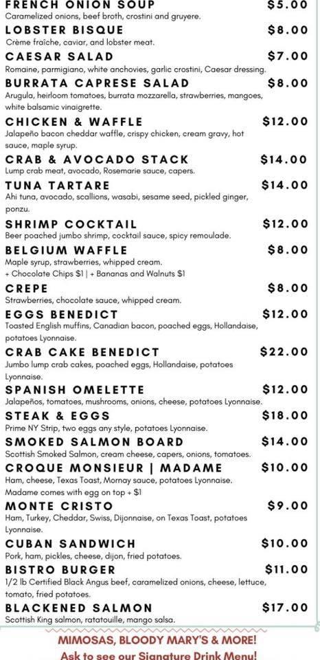 Menu at Across The Street Diner restaurant, Corsicana