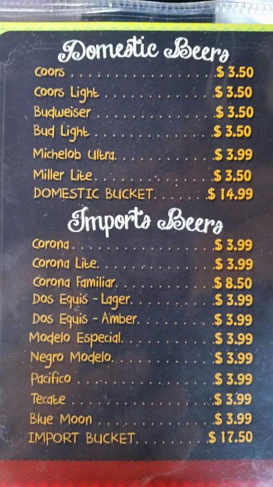 Menu at La Mission Restaurant Falcon, Falcon