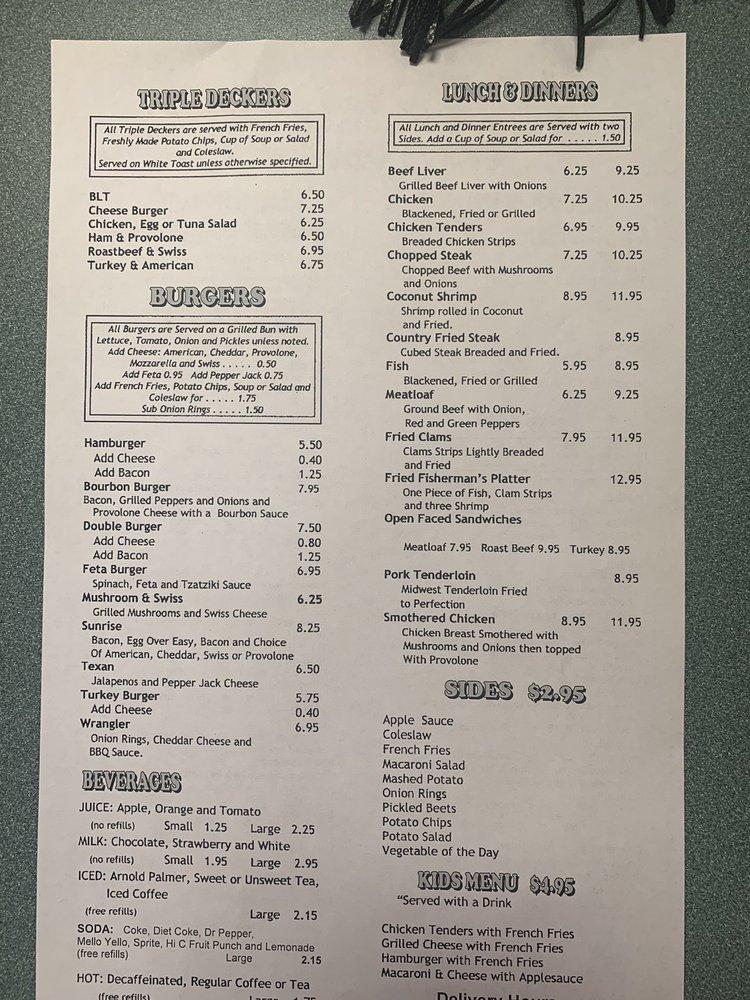 Menu at Natalie's Restaurant, Hudson, State Rd 52