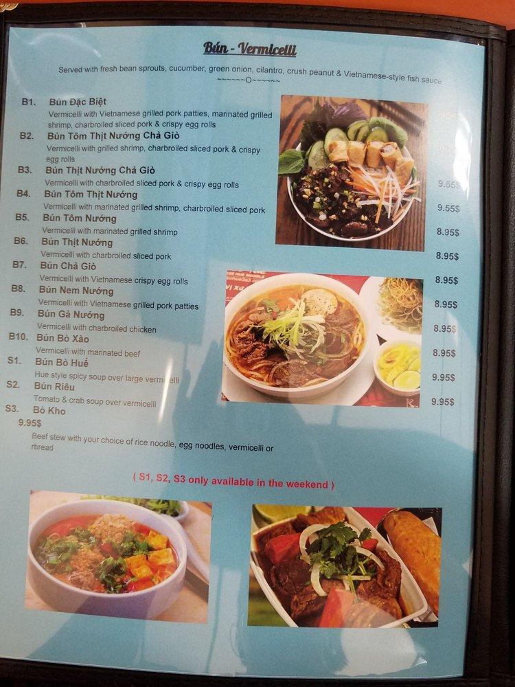Menu at Pho Time restaurant, Enterprise
