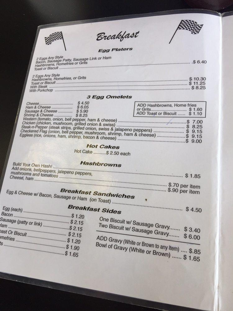 Carta del restaurante The Pit Stop, Houma