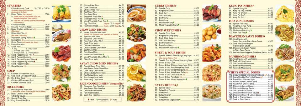Menu at Weng Kee Chinese Takeaway fast food, Cleethorpes