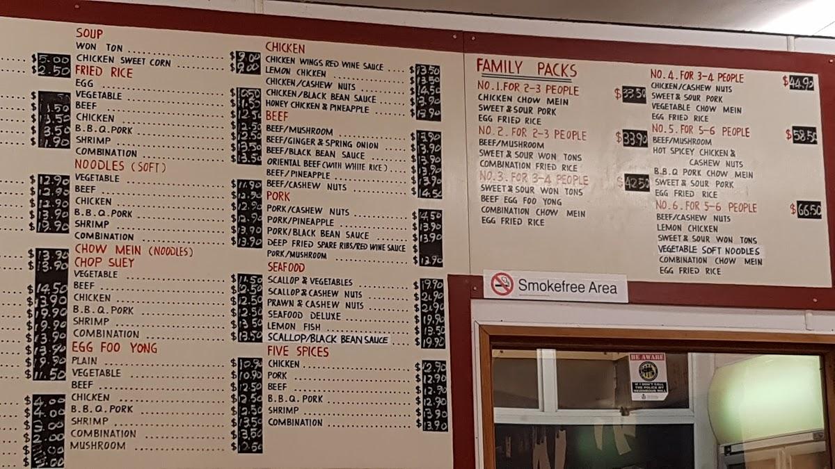 Menu at Asia Chinese Takeaways restaurant, Inglewood
