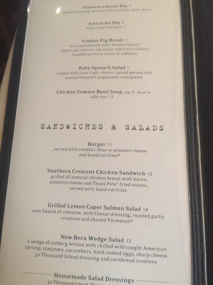 Menu at Lucky 32 Southern Kitchen restaurant, Greensboro