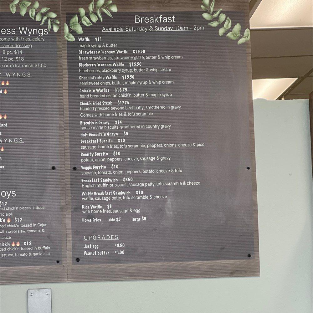 Menu at Preference restaurant, Anchorage
