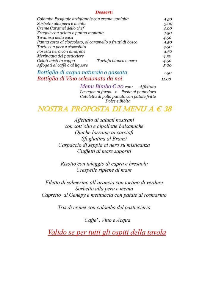 Menu at Trattoria CANTU' dal 1897 restaurant, Olginate