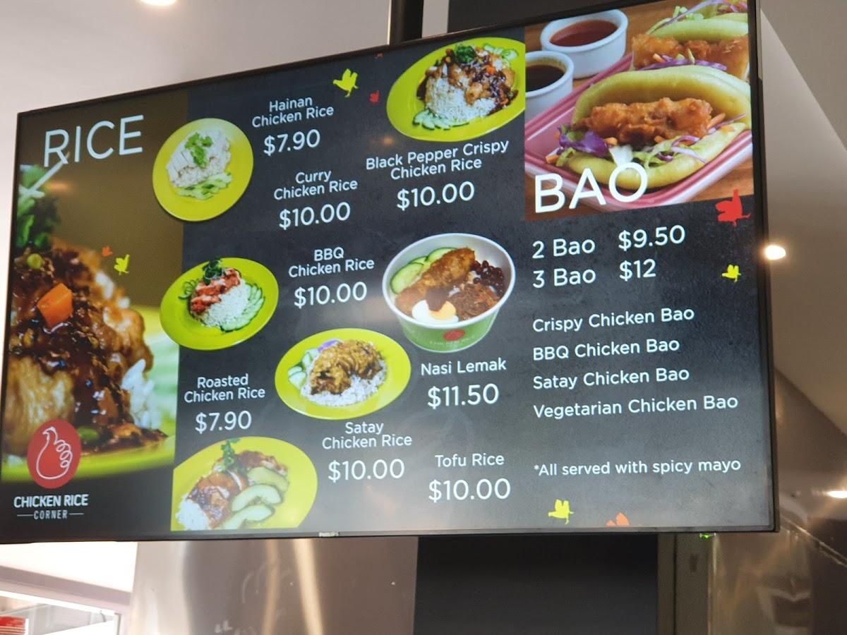 Menu at Chicken Rice Corner (Market City) restaurant, Canning Vale
