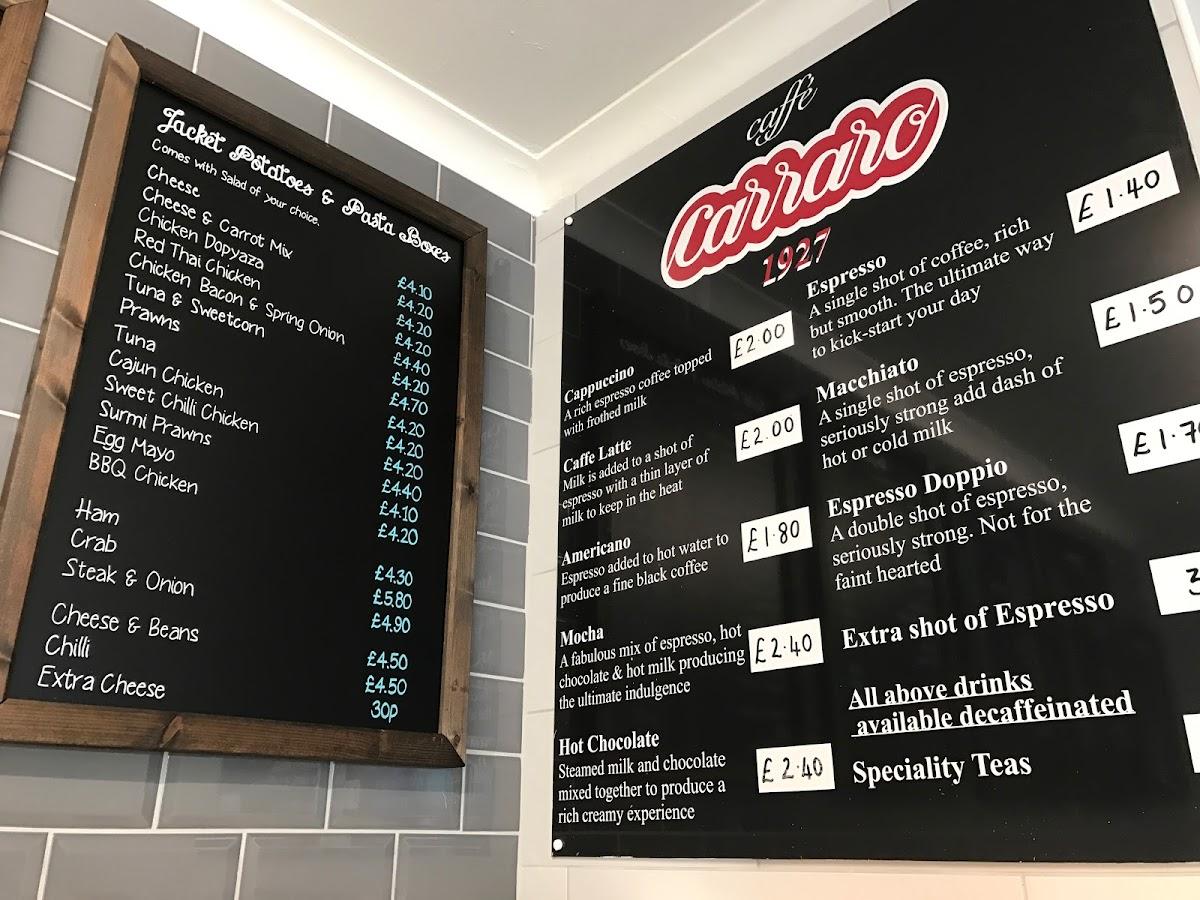 Menu at Loafers Sandwich Bar, Newquay