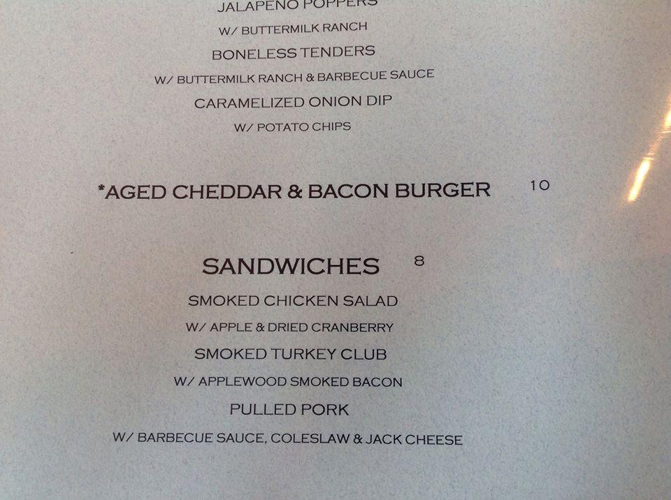 Menu at The Heritage Smokehouse BBQ, North Hampton