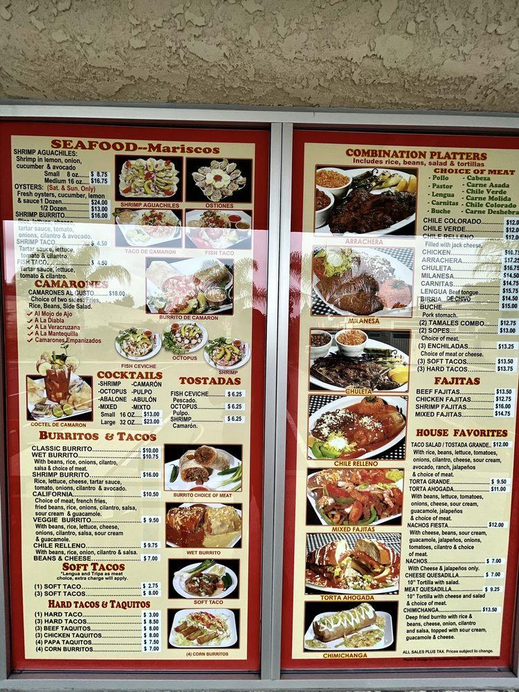 Carta de Lalo's Fast Food Jr., Ventura