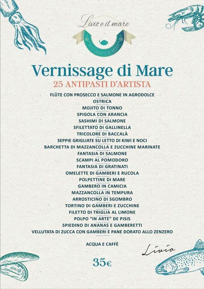 Menu at Livio E Il Mare restaurant, Pescara