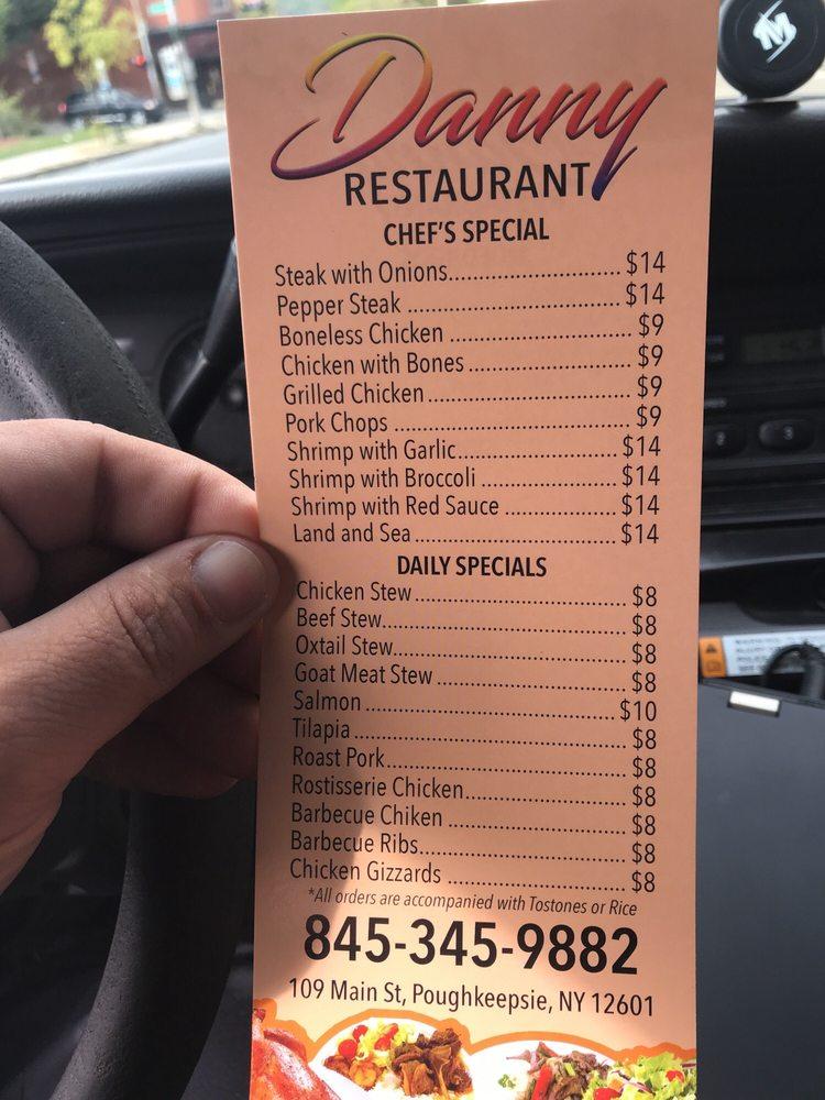 Menu at Danny's Restaurant, Poughkeepsie