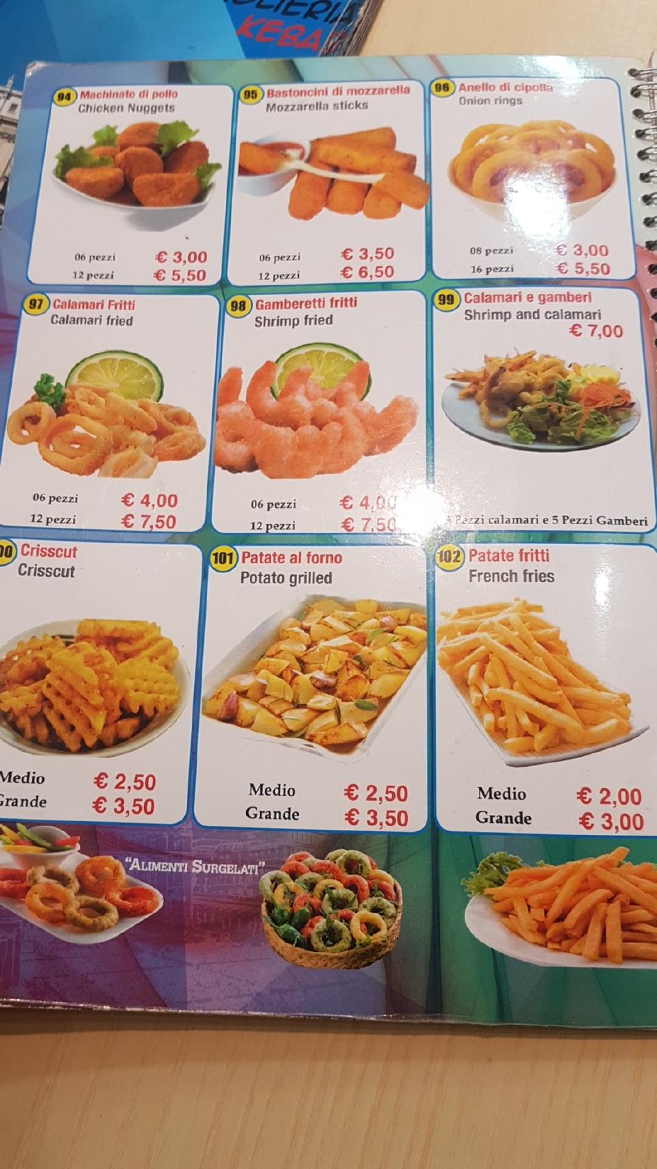Menu at Halal Vatican Food fast food, Rome