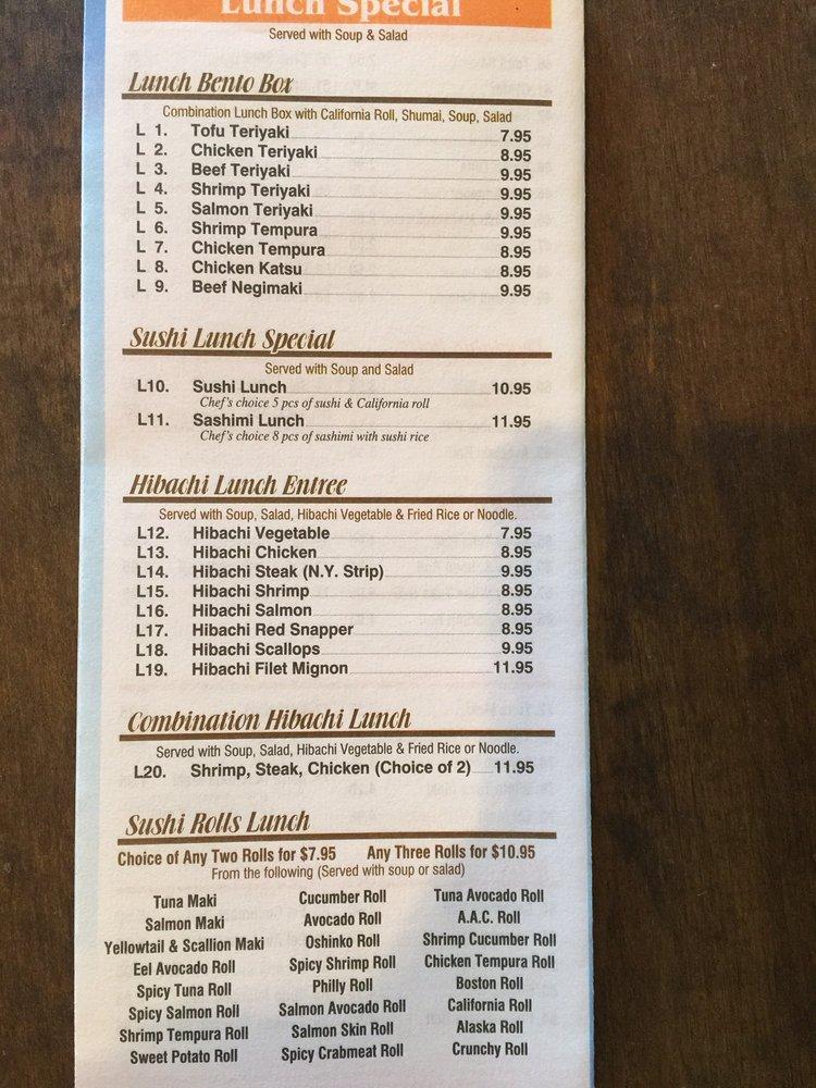 Menu at Mount Fuji - Japanese Sushi & Hibachi Steak House restaurant ...