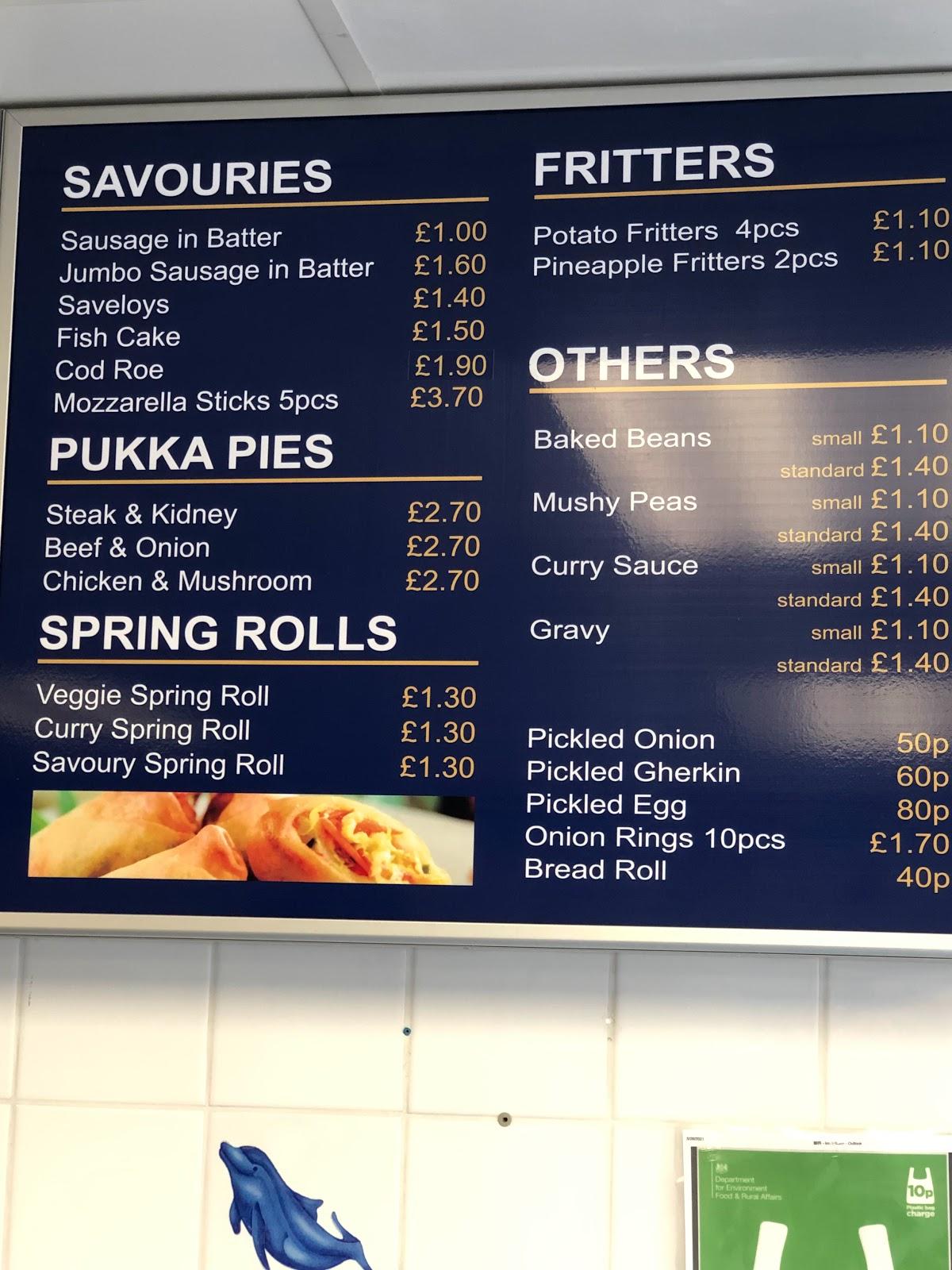 Menu at New Sole Plaice fast food, Norwich