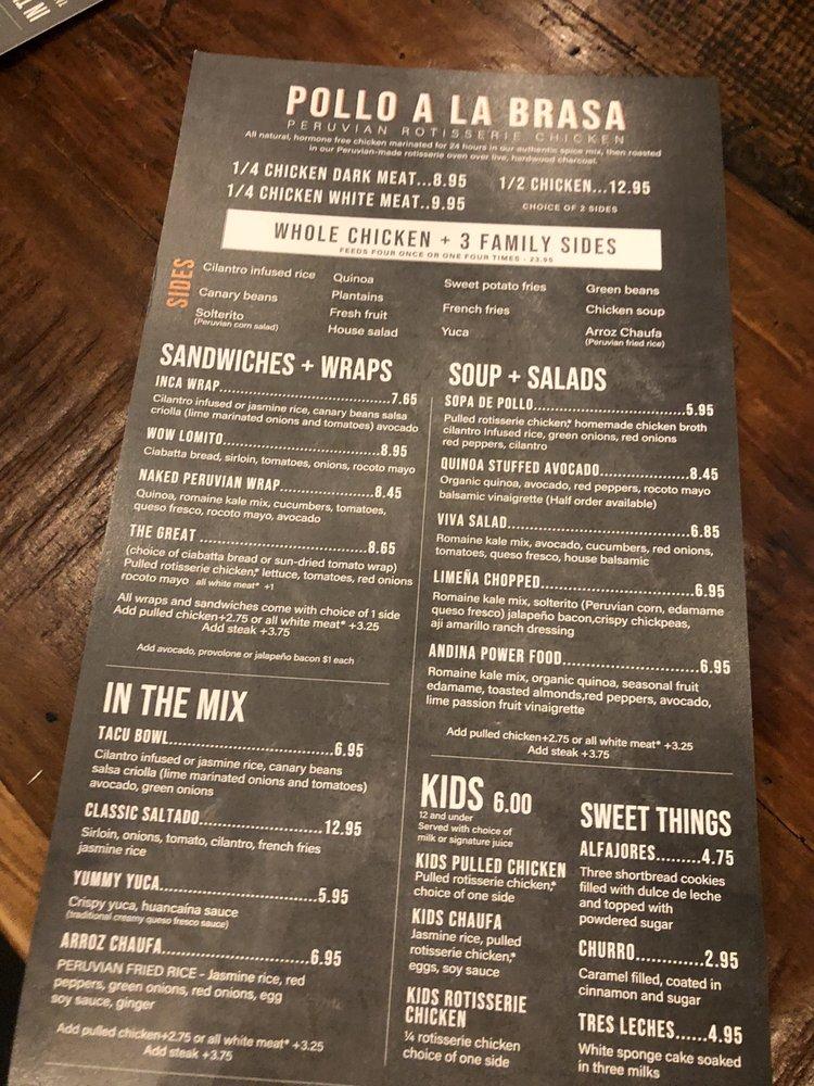 Menu at Viva Chicken restaurant, Greensboro, W Wendover Ave Suite 110