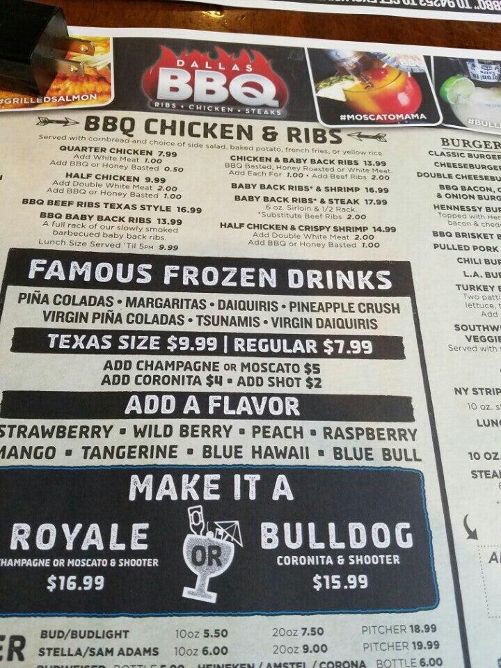 Menu at Dallas BBQ, New York City, 3rd Ave